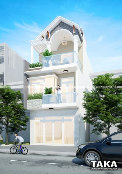 Stunning Neo-Classical Narrow House Design with Expanding Rear: A ...